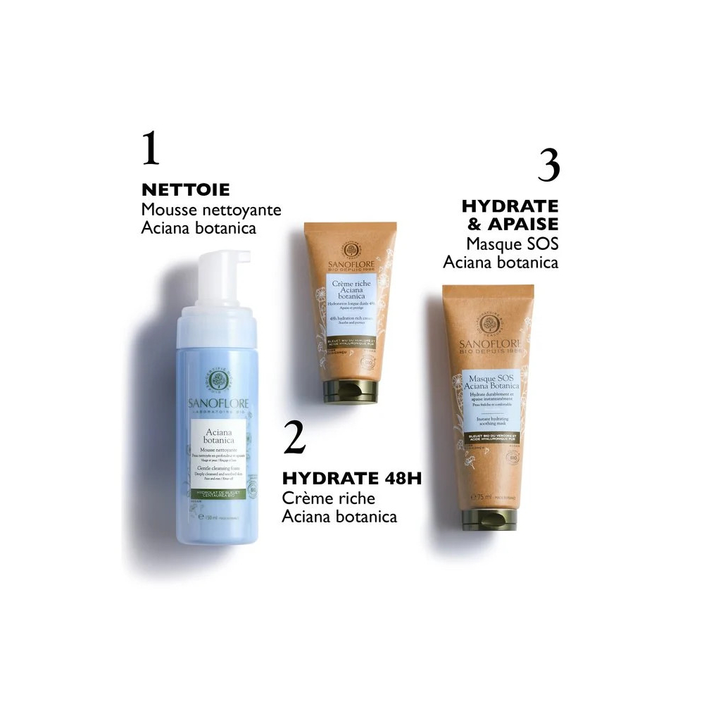 Masque SOS Aciana Botanica - Masque hydratant et apaisant | Sanoflore